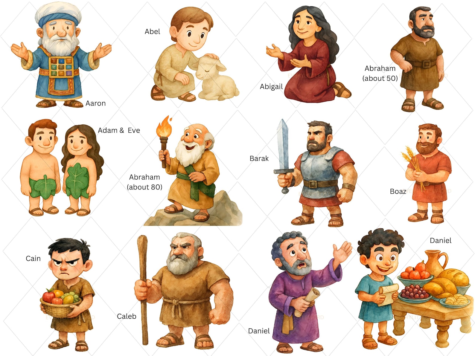Old Testament Biblical Characters Clipart, Bible Story PNG, Christian ...