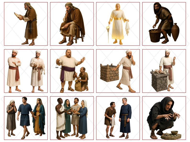 Malachi Clipart Set | Malachi's Message, Old Testament Characters ...