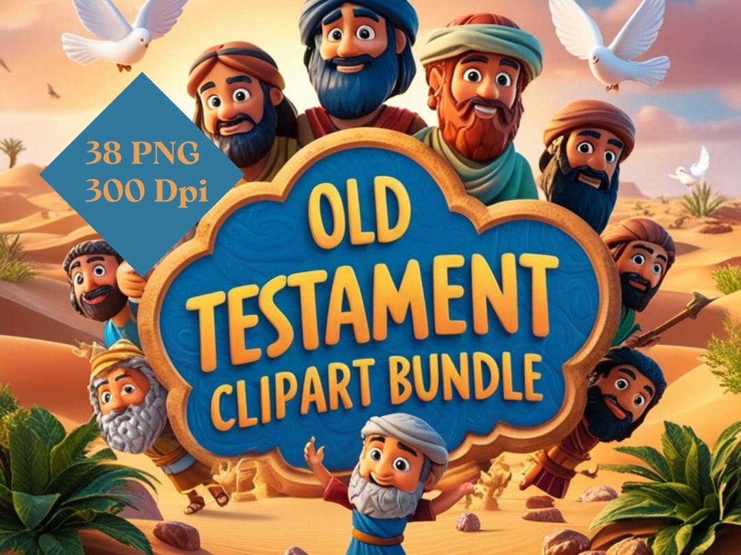 Biblical Characters Clipart Bundle, Bible Stories, Biblical People ...