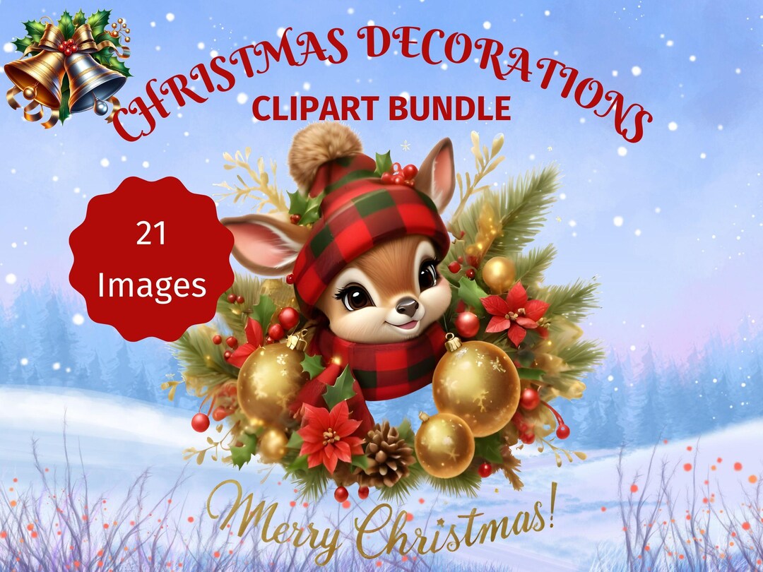 Christmas Clipart Christmas Tree Clipart Santa Claus Clipart Reindeer ...