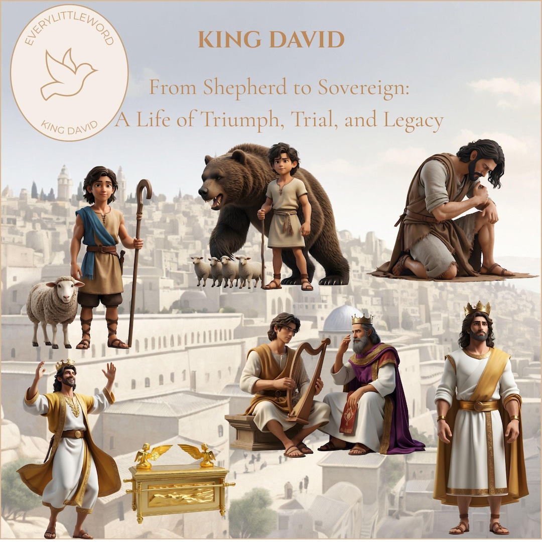 KING DAVID Bible Clipart Bundle – Old Testament Characters | Bible ...