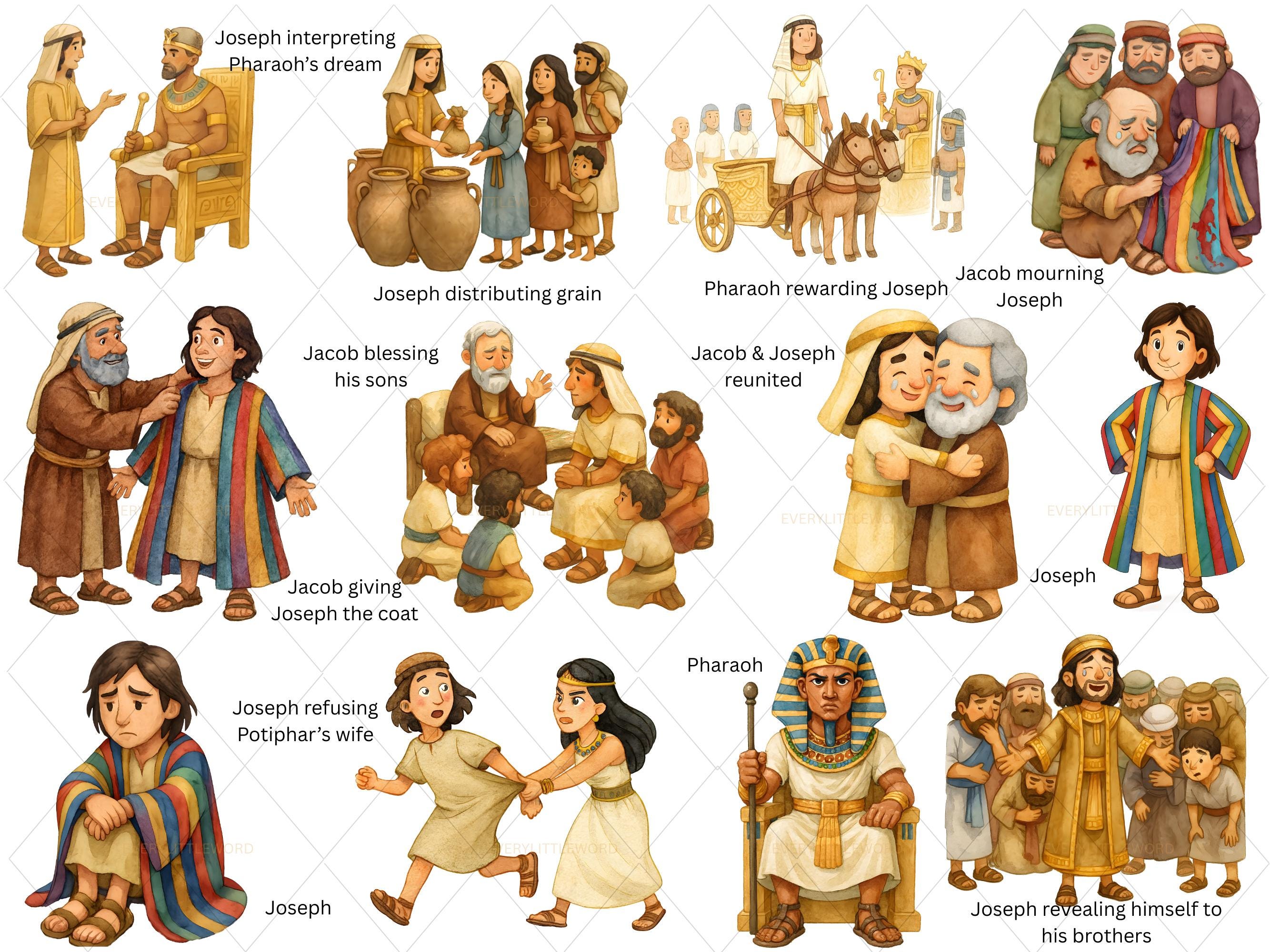 Joseph’s Coat of Many Colors Clipart | Old Testament Bible Stories ...