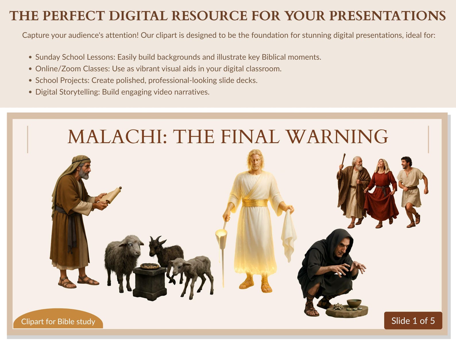 Malachi Clipart Set | Malachi's Message, Old Testament Characters ...