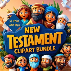 Biblical Characters Clipart Bundle, Bible Stories, Biblical People ...