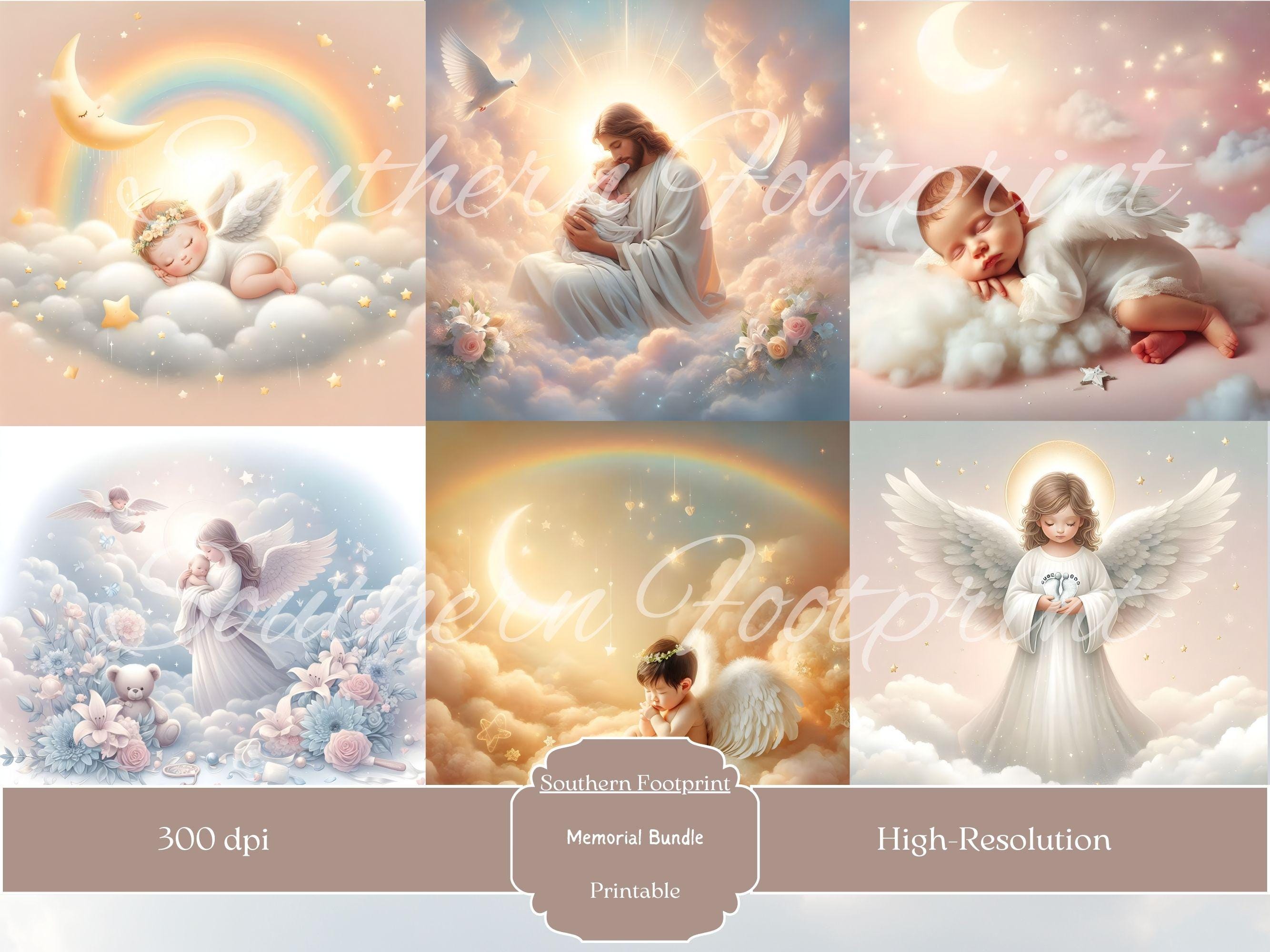 Memorial Backgrounds and Memorial Clipart for Baby, Heaven Backgrounds ...