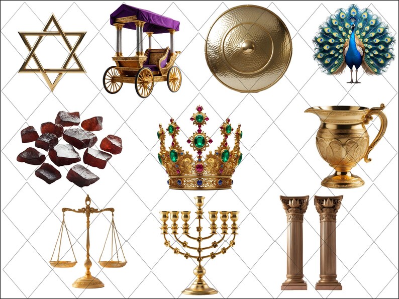 The Story of King Solomon Clipart Bundle – Solomon's Temple, Queen of ...