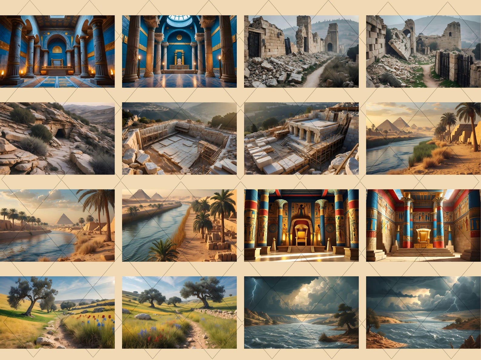 Old Testament Bible Backgrounds Bundle – Biblical Scenes, Ancient Bible ...