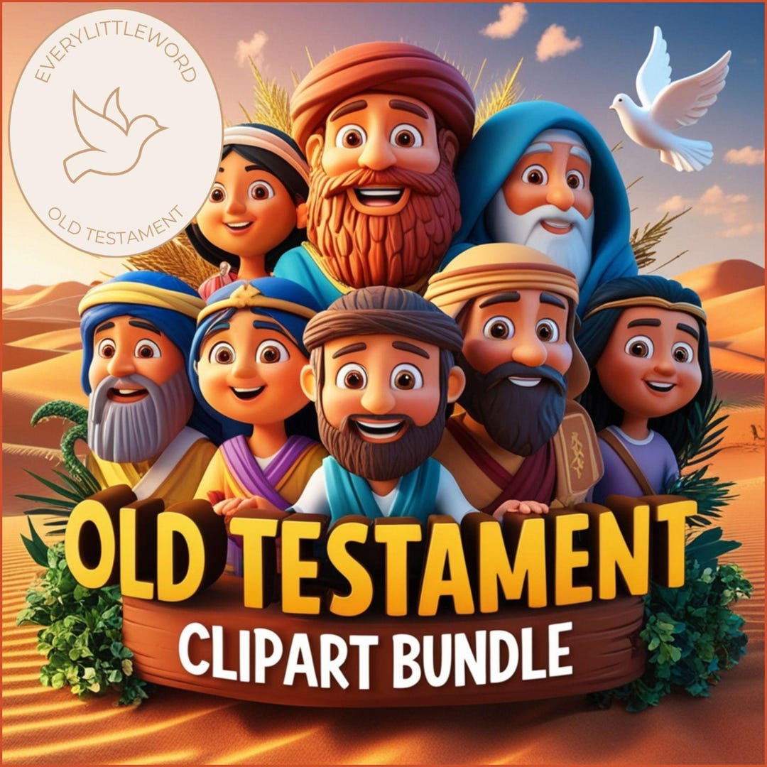 Biblical Characters Clipart Bundle, Bible Stories, Biblical People ...