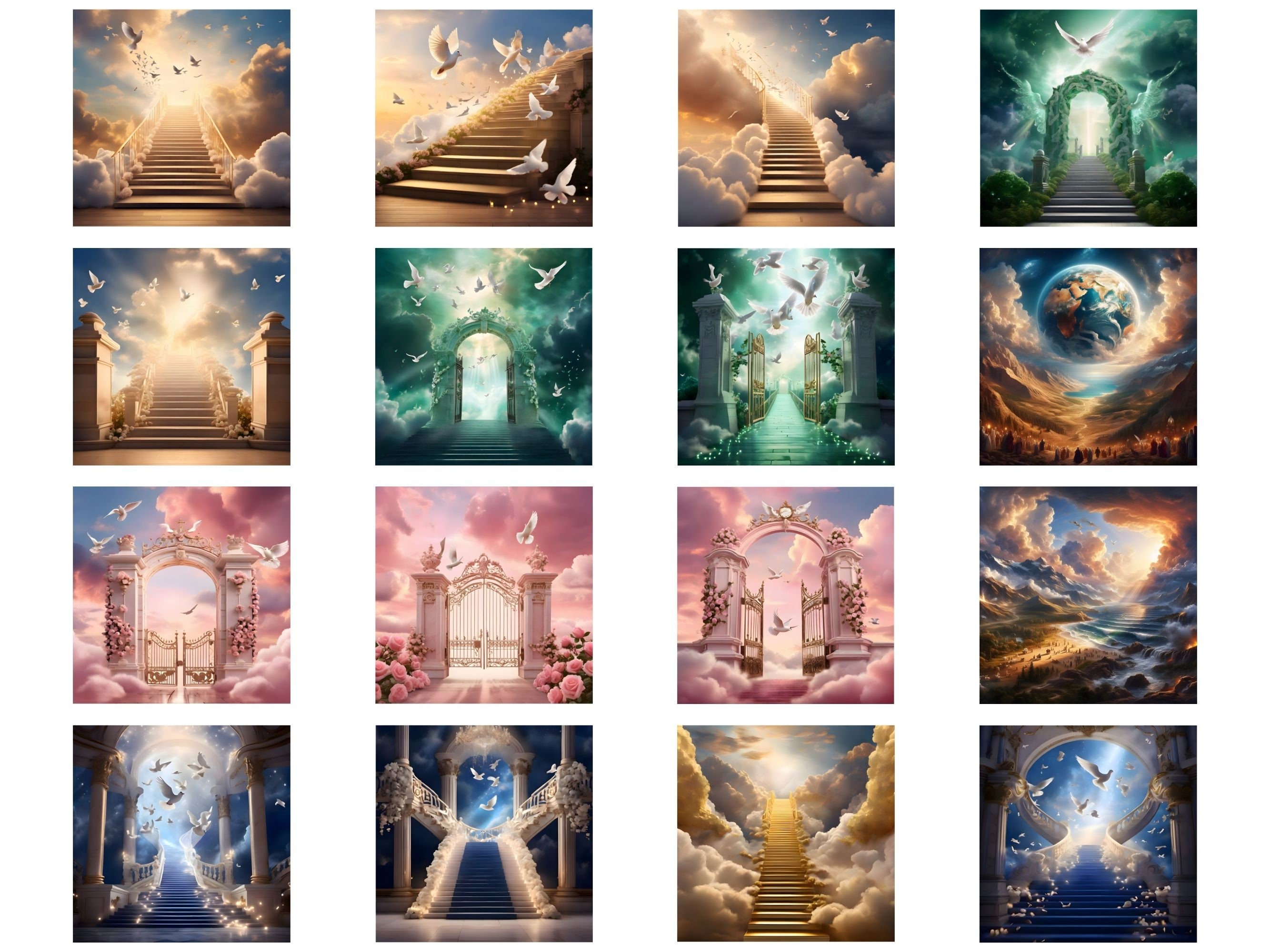 Heaven Backgrounds Bundle - Stairway to Heaven - Heavens Gate - in ...