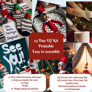 24 Days Elf Kit, Elf Activity Kit, Elf Printables - Includes Elf ...