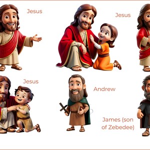 Biblical Characters Clipart Bundle, Bible Stories, Biblical People ...