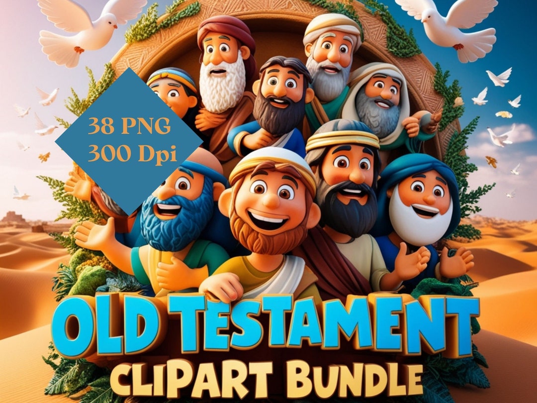 Biblical Characters Clipart Bundle, Bible Stories, Biblical People ...