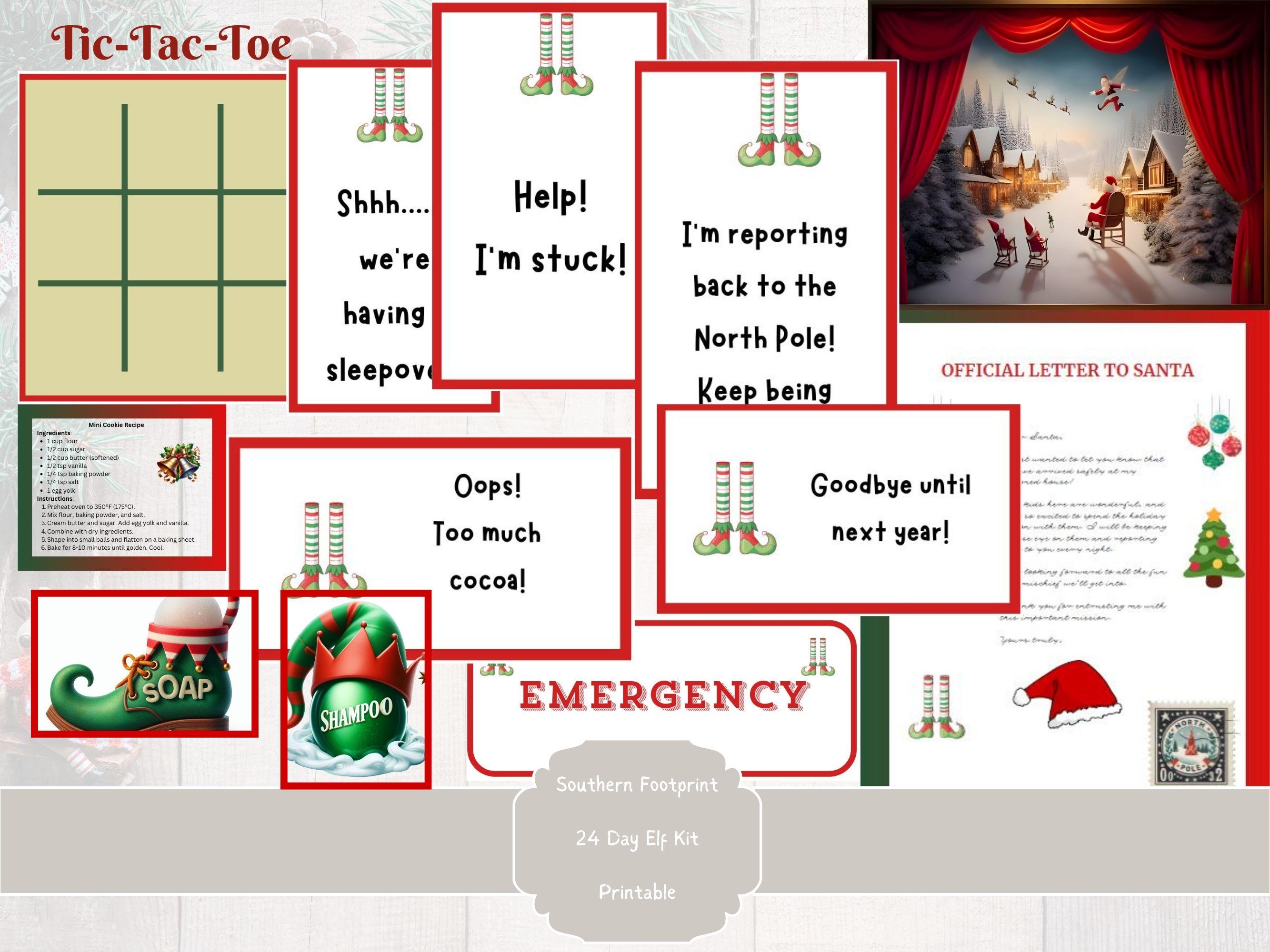 24 Days Elf Kit, Elf Activity Kit, Elf Printables - Includes Elf ...