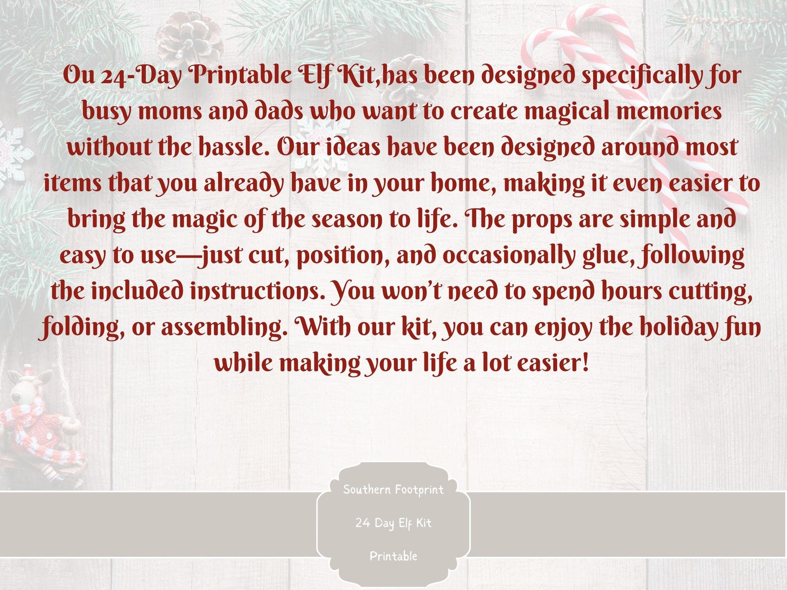 24 Days Elf Kit, Elf Activity Kit, Elf Printables - Includes Elf ...