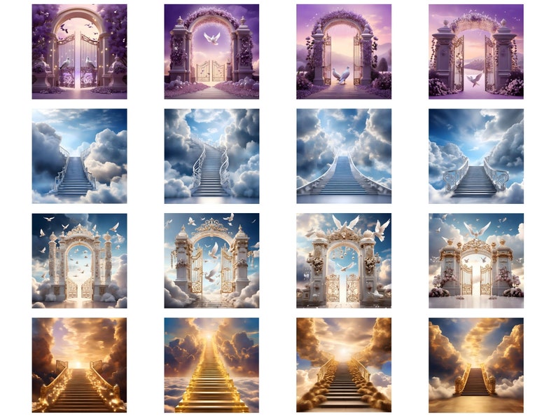 Heaven Backgrounds Bundle - Stairway to Heaven - Heavens Gate - in ...