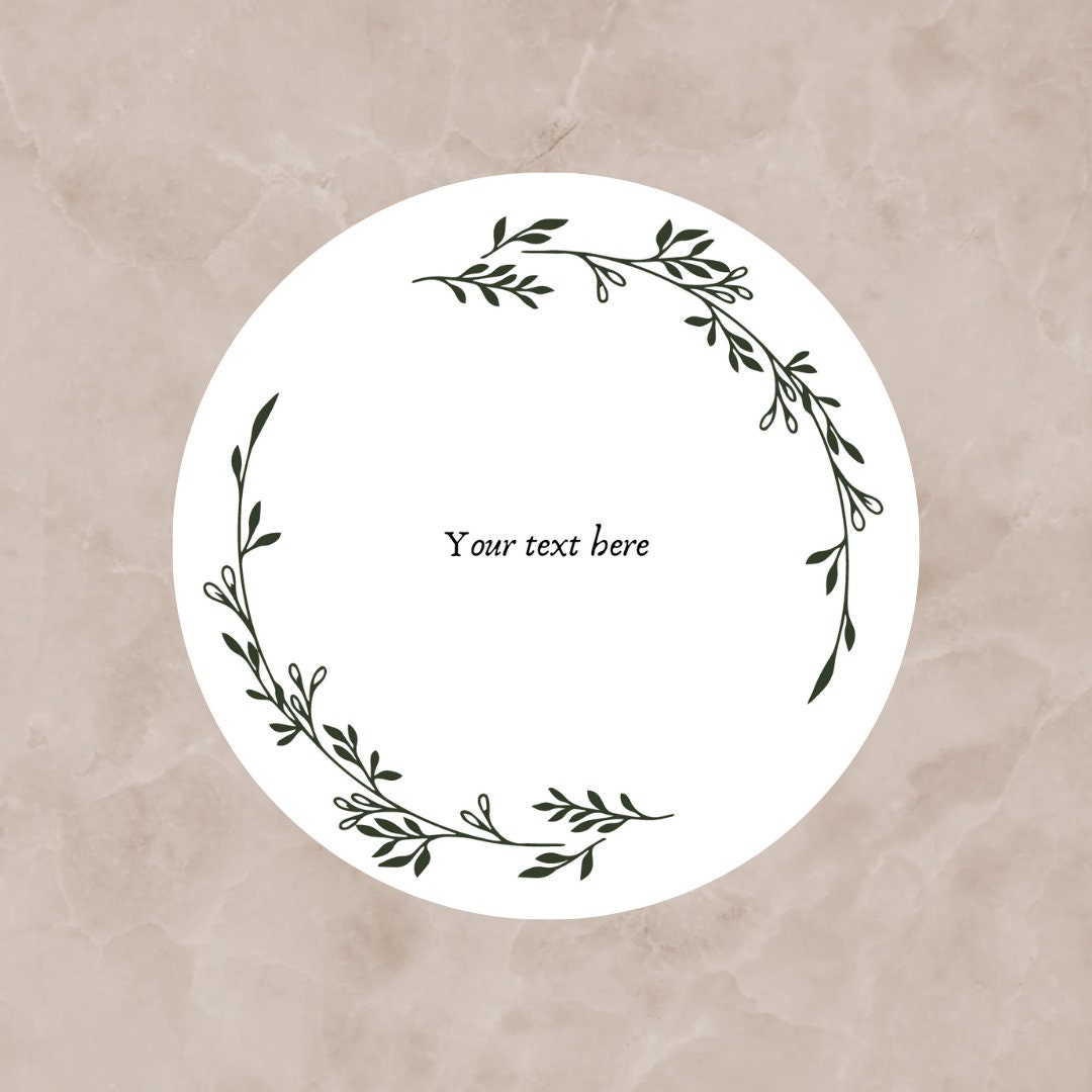 Border Circle Sticker, A4 Sheet, Printed, Black and White, Add Your ...