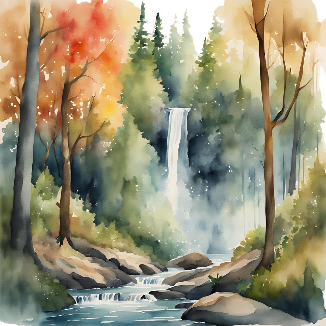 Mystical Forest With Waterfall, Pattern Keeper Compatible, Lovely ...
