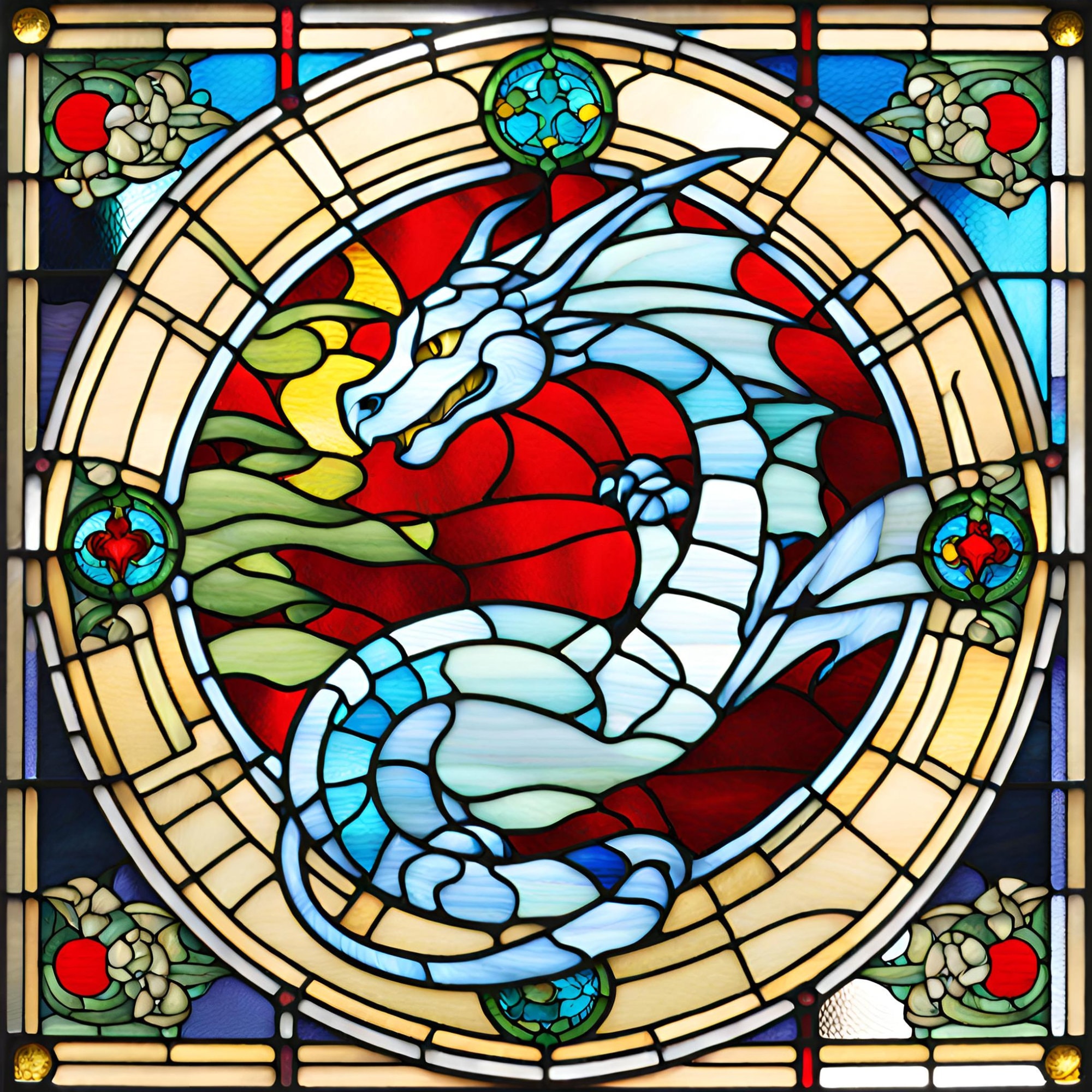 Stained Glass Dragon Cross Stitch Pattern Pattern Keeper Compatible. 2 ...