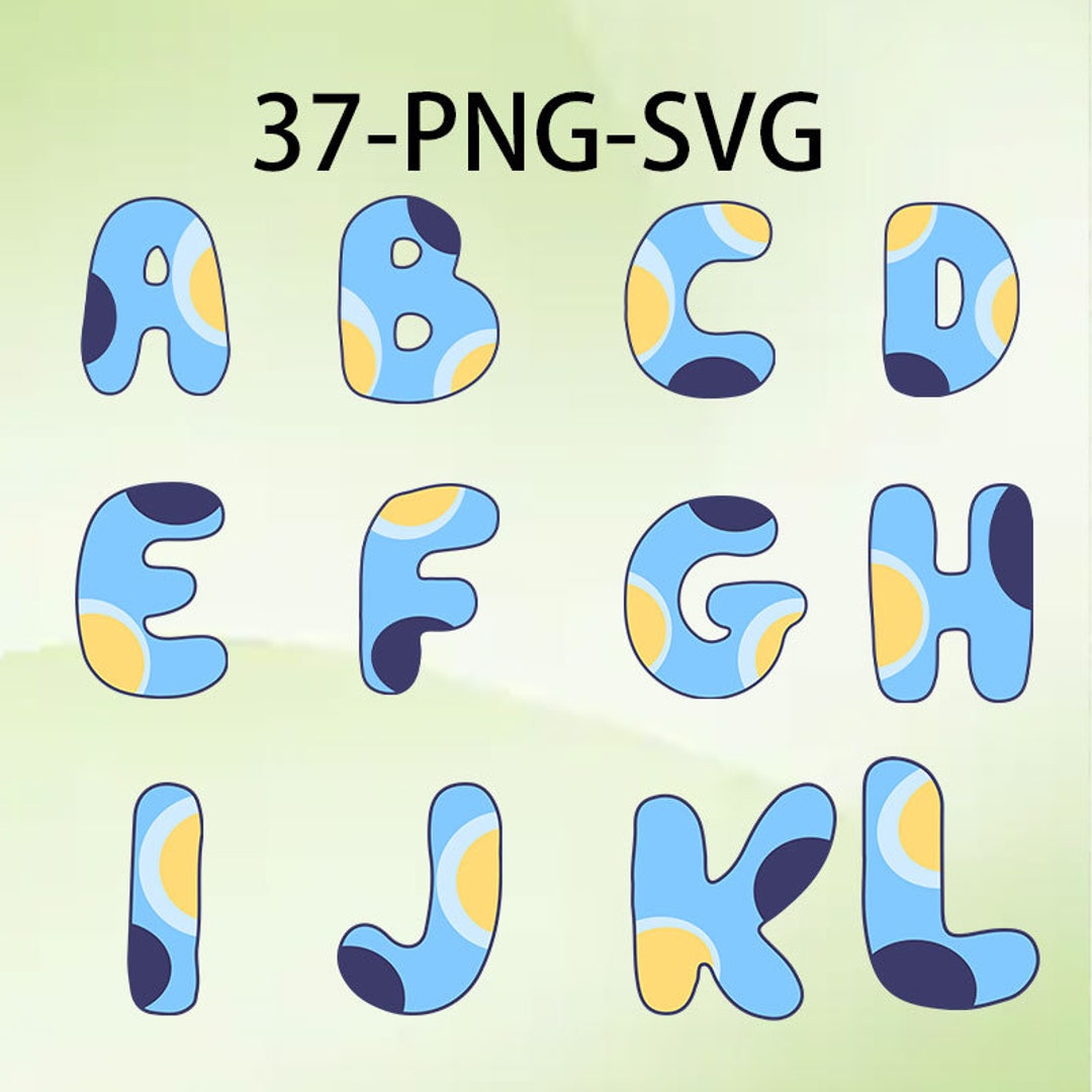 Letras azules A B C, letras azules SVG, números azules, letras azules ...