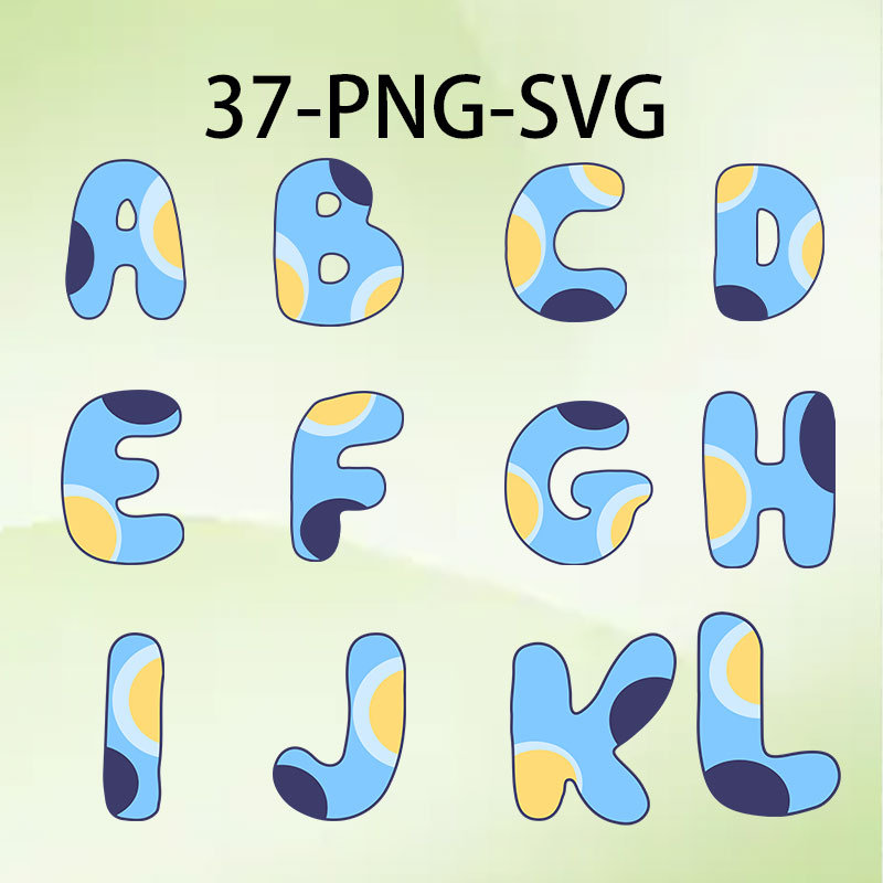 Letras azules A B C, letras azules SVG, números azules, letras azules ...