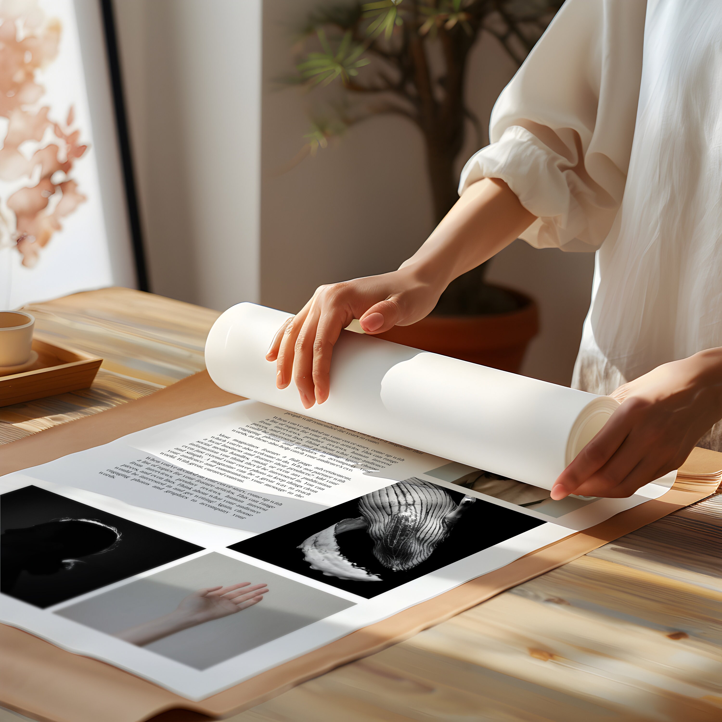Poster Mockup With Hands Poster Mockup With Person Flat Lay Mockup ...