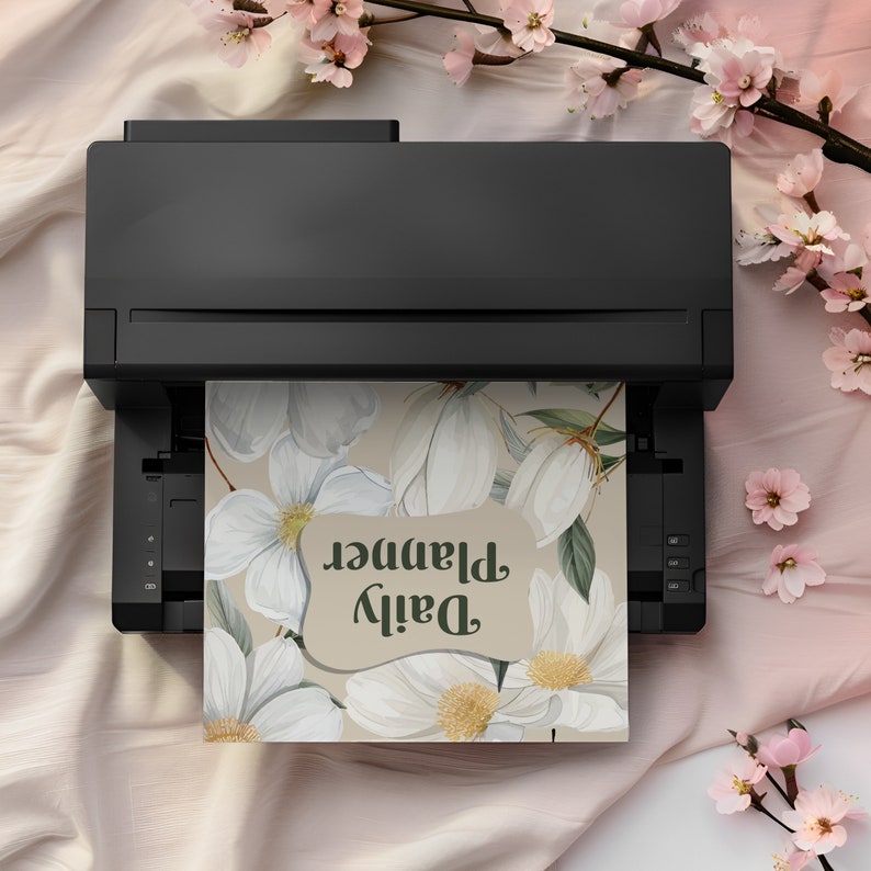 Soft Blush Printer Mockup Template | Canva Mockup, A4 Page Mockup, A4 ...