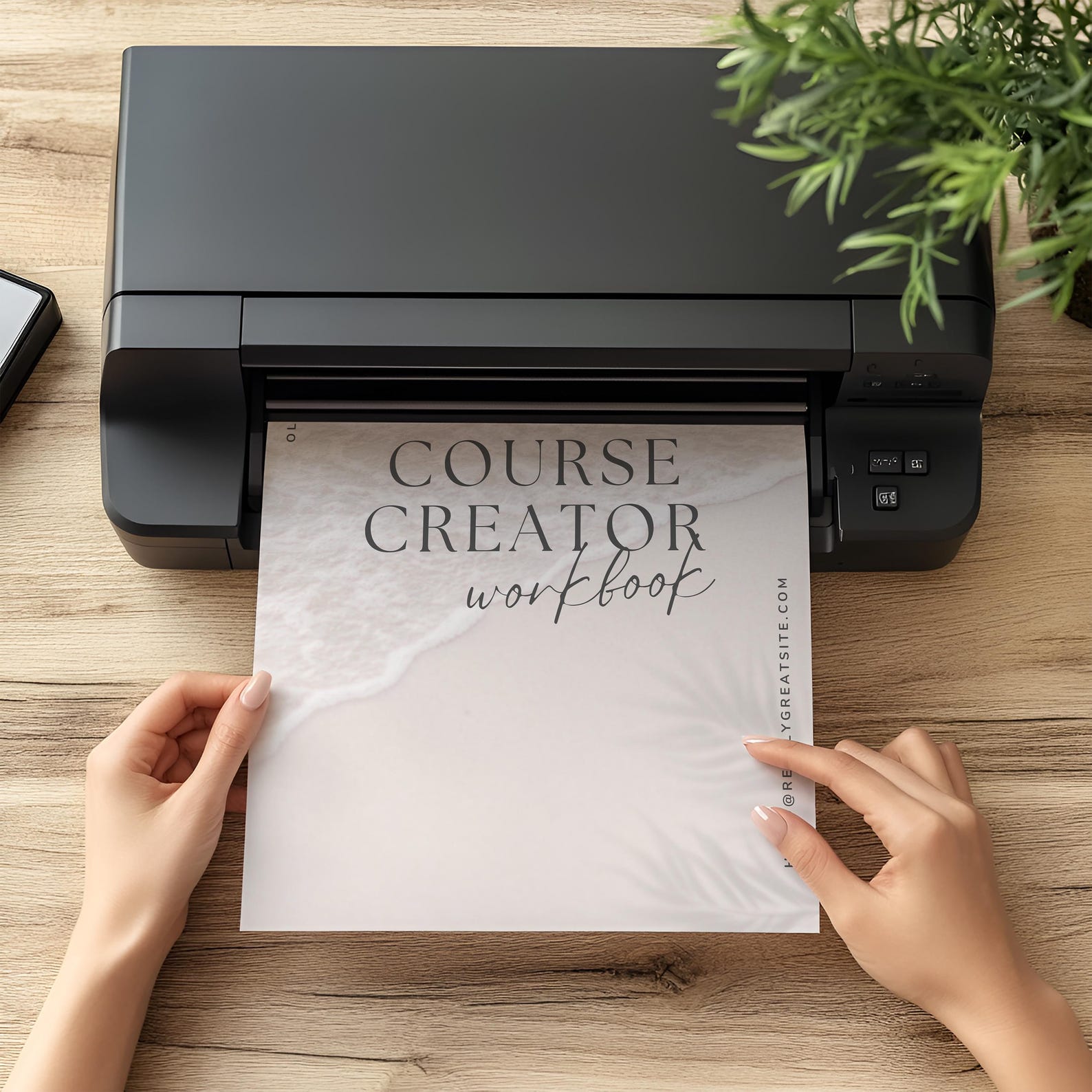 Printer Mockup With Hands | A4 Printer Mockup | Printer Flat Lay ...