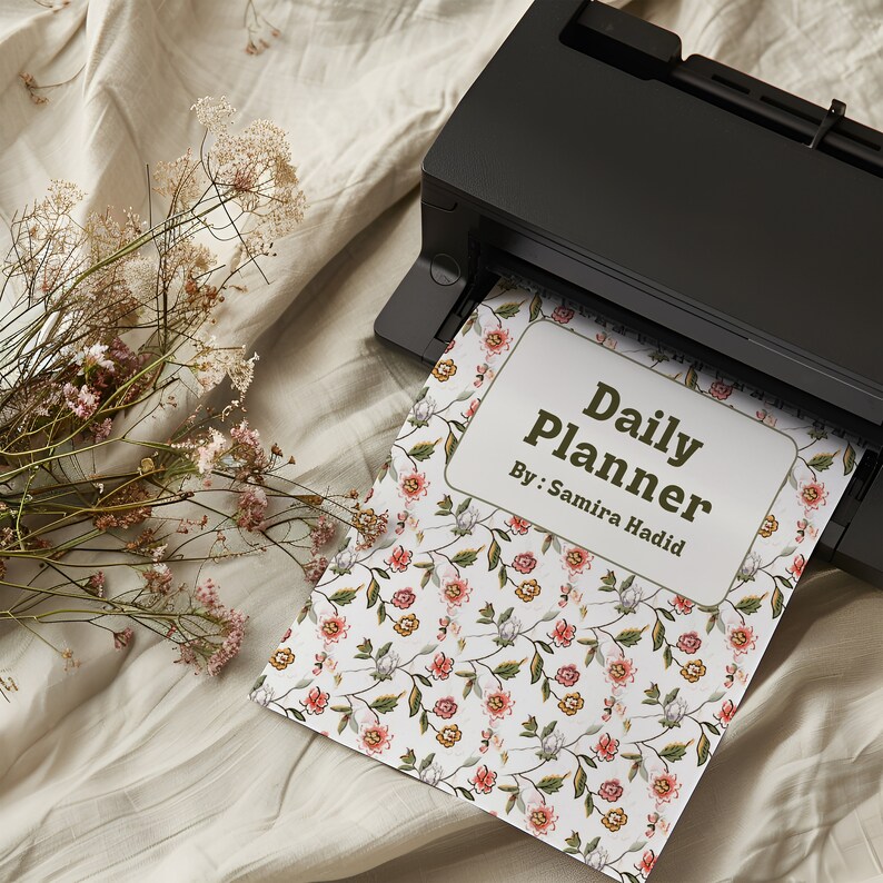 Printer Flat Lay Mockup, Printer and Paper Sheet Mockup, Home Printer ...