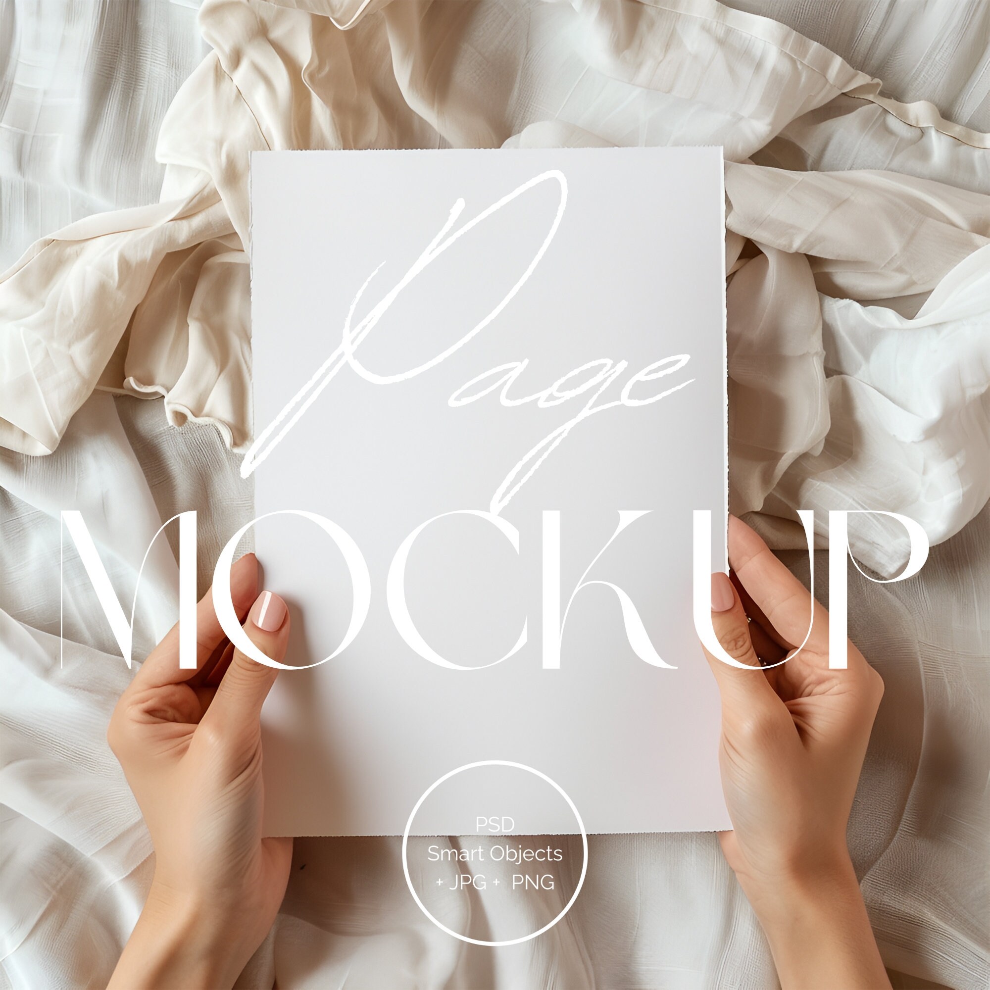 Page Mockup With Hands | A4 Page With Hands Mockup | Frame Mockup With ...