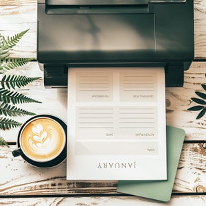A4 Printer Mockup | Printer Flat Lay | Printer Mockup | Rustic ...