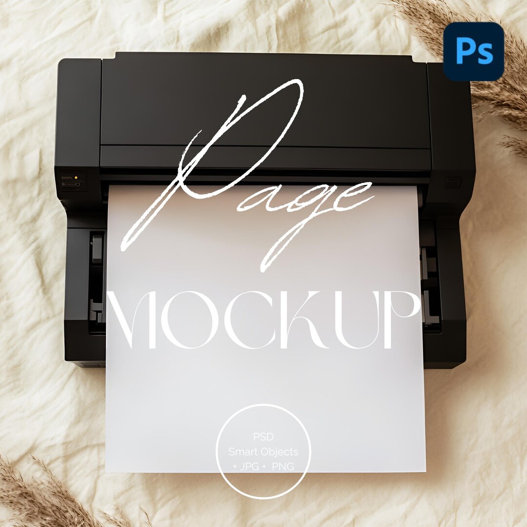 Minimal Printer Mockup | A4 Printer Mockup | Printer Flat Lay | Printer ...