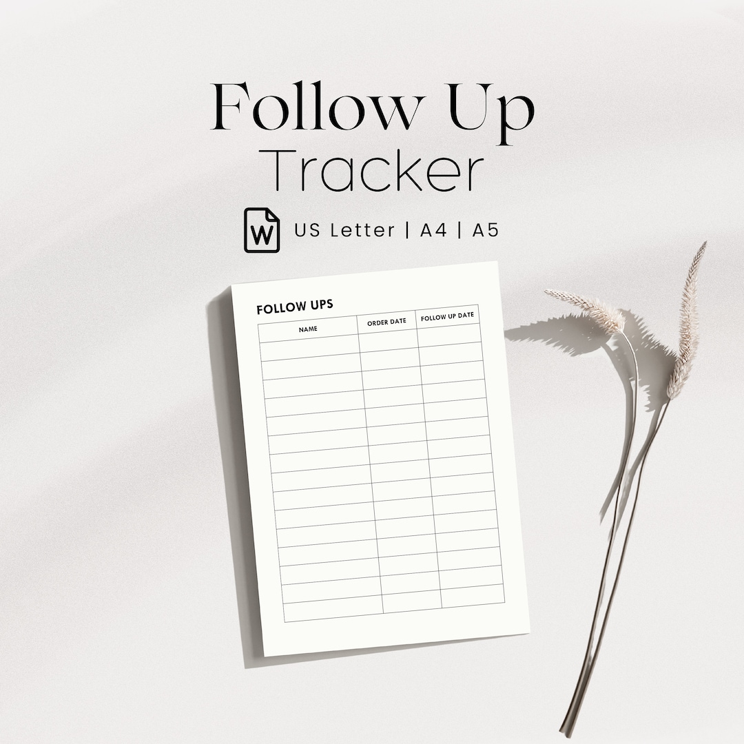 Follow up Tracker, Custom Order Tracking, Business Tracker, Sales ...