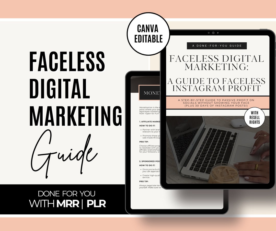 Faceless Digital Marketing Guide How to Make Money on IG With Faceless ...