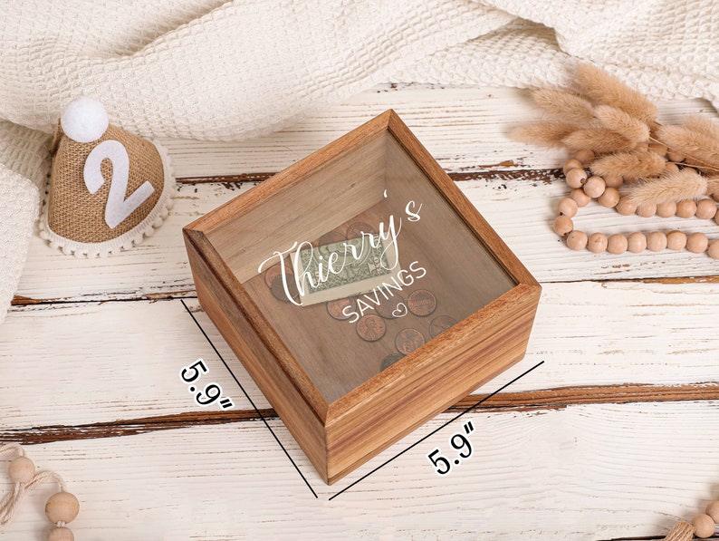 Brown Pull Out Personalized Wooden Money Box, Piggy Bank, Money Box ...
