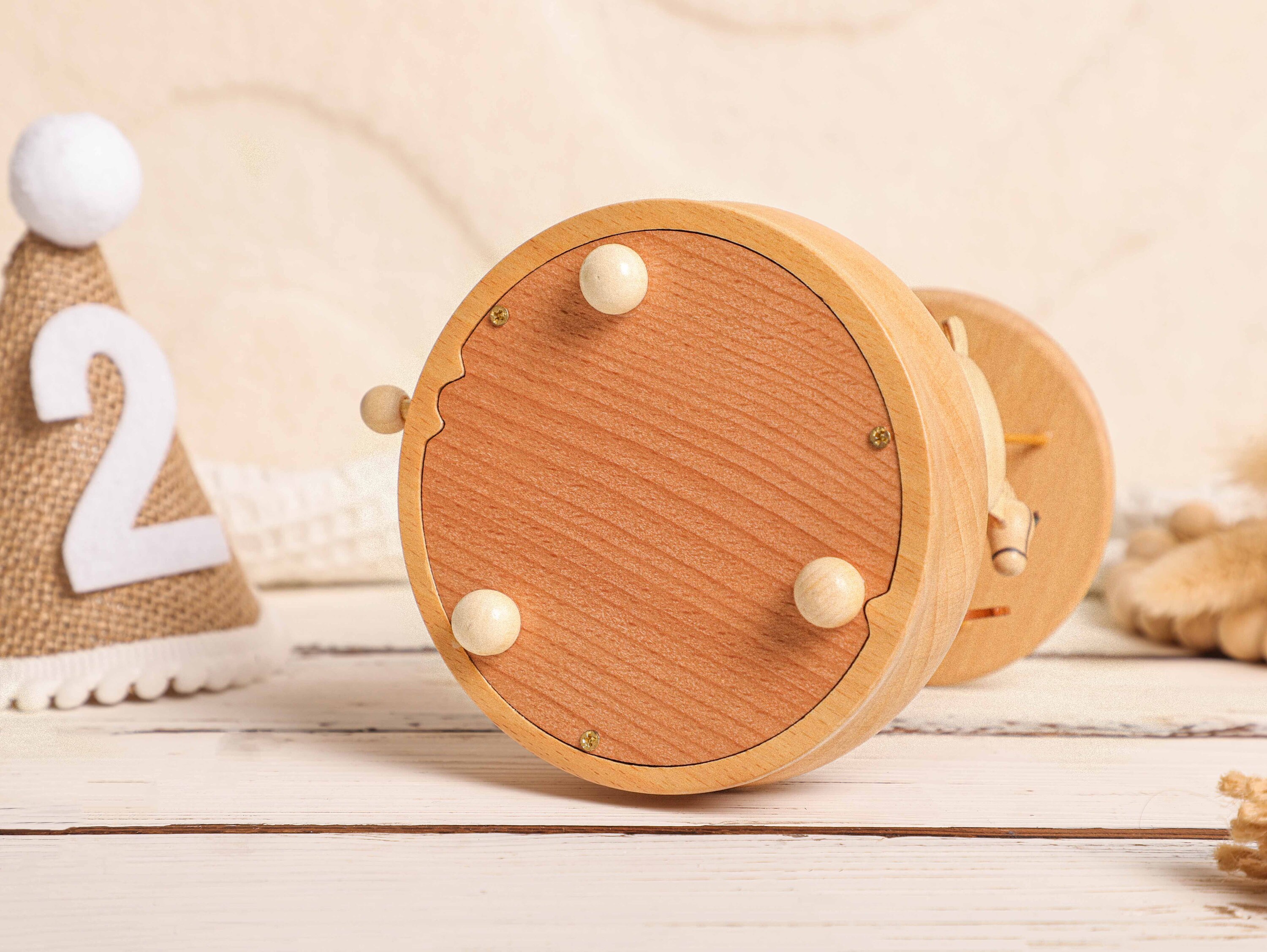 Engraved Name Carousel Music Box Christmas Gifts, Personalized Wooden ...