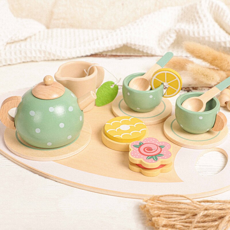 Wooden Tea Set - Etsy