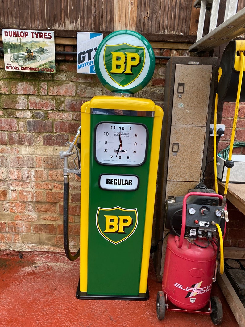 Vintage BP Petrol Pump: Choose Your Setup (plain, Fridge, Toolbox ...