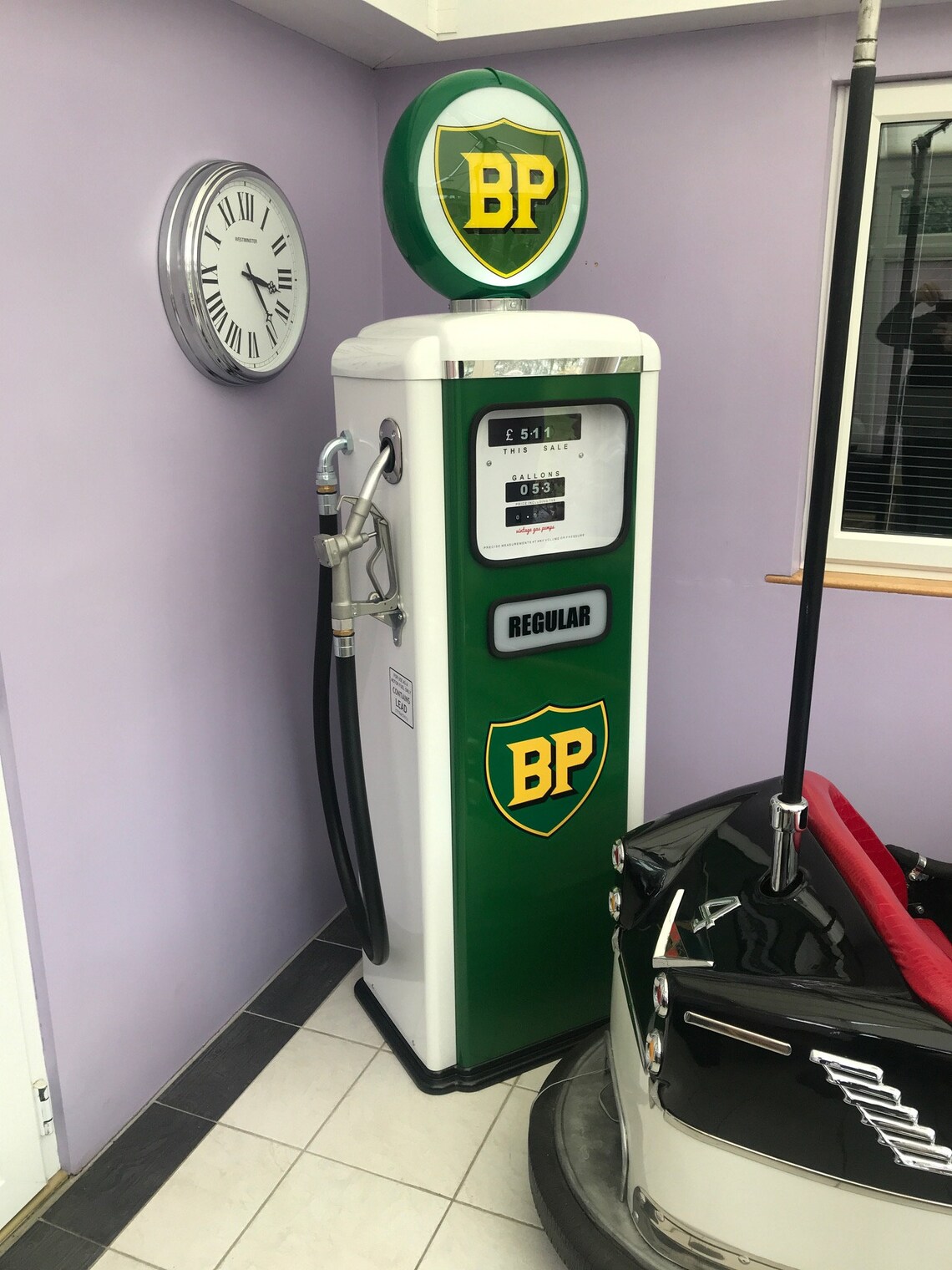 Vintage BP Petrol Pump: Choose Your Setup plain, Fridge, Toolbox ...