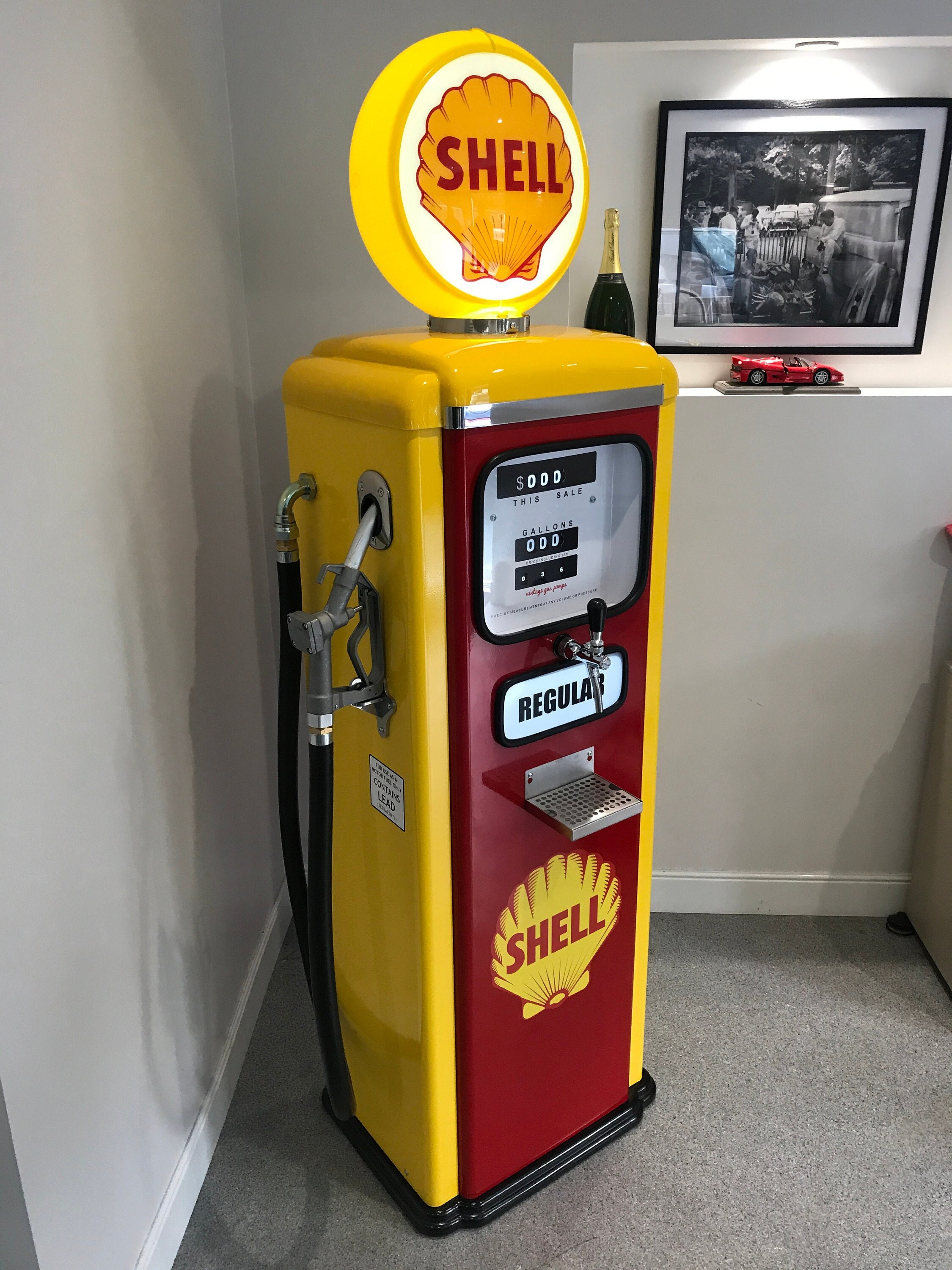 Vintage Shell Petrol Pump: Choose Your Setup (plain, Fridge, Toolbox ... Vintage Shell Petrol Pump: Choose Your Setup (plain, Fridge, Toolbox ...