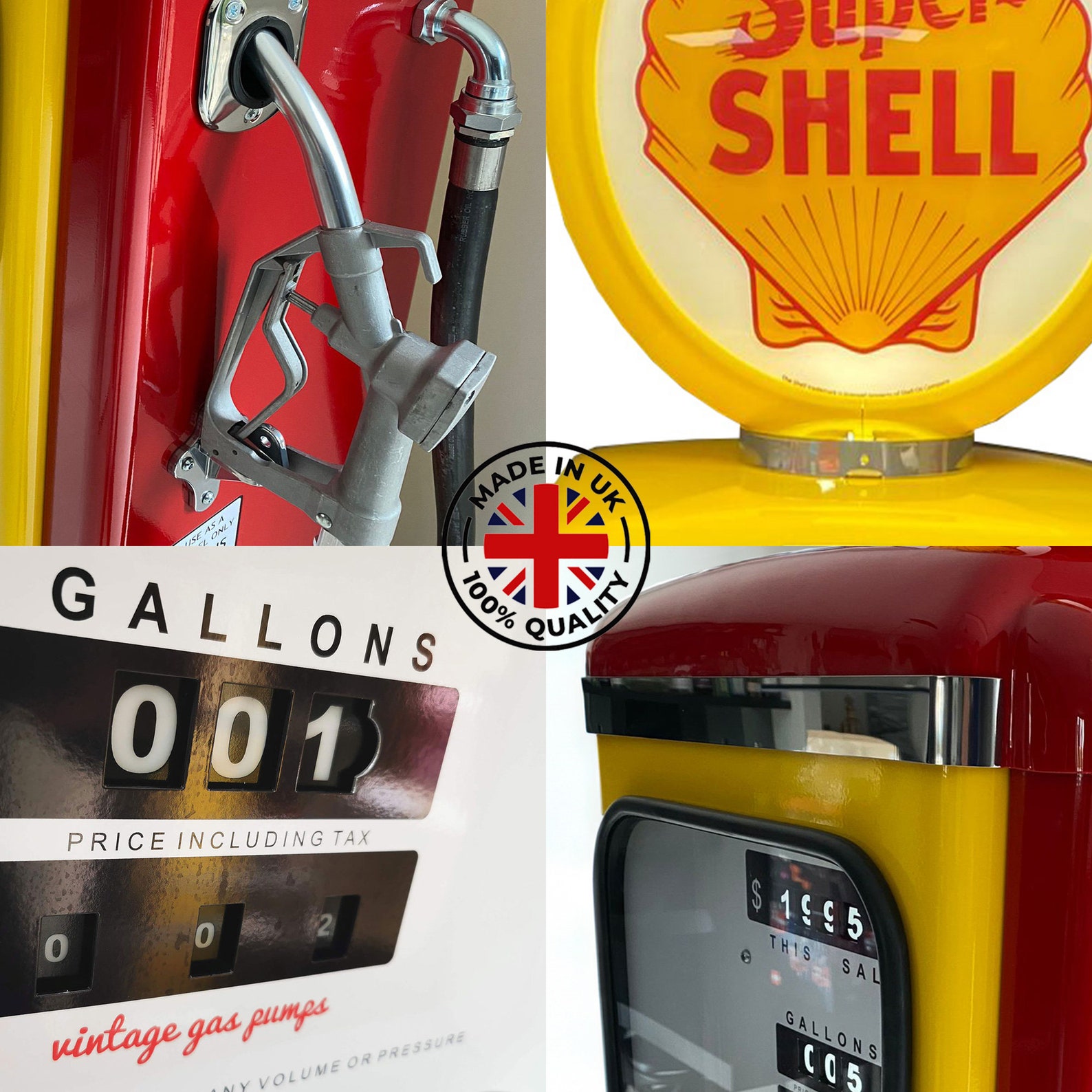Vintage Shell Petrol Pump: Choose Your Setup (plain, Fridge, Toolbox ...