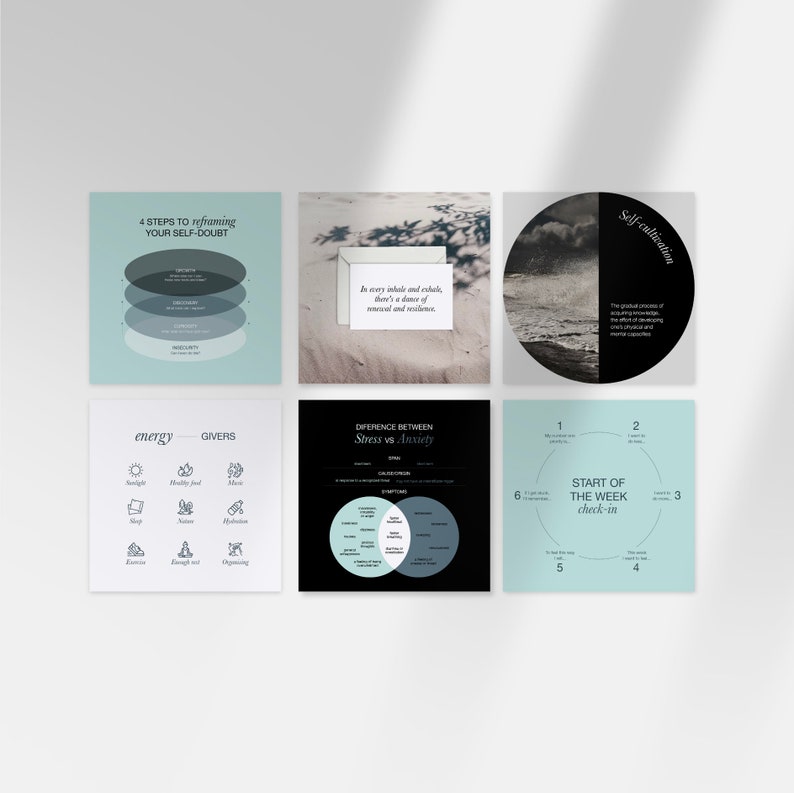 Wellbeing Coach Aesthetic Social Media Canva Template, Health Coach ...