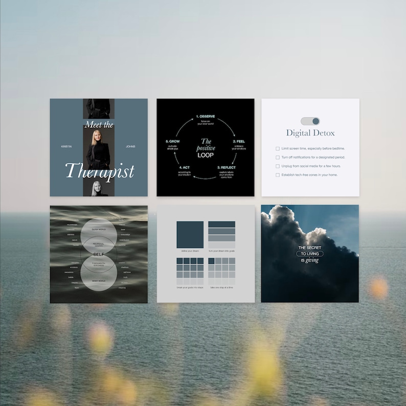 Wellbeing Coach Aesthetic Social Media Canva Template, Health Coach ...