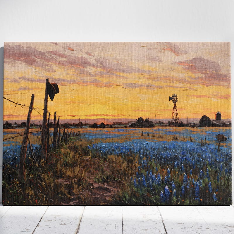 Texas Ranch Landscape - Etsy