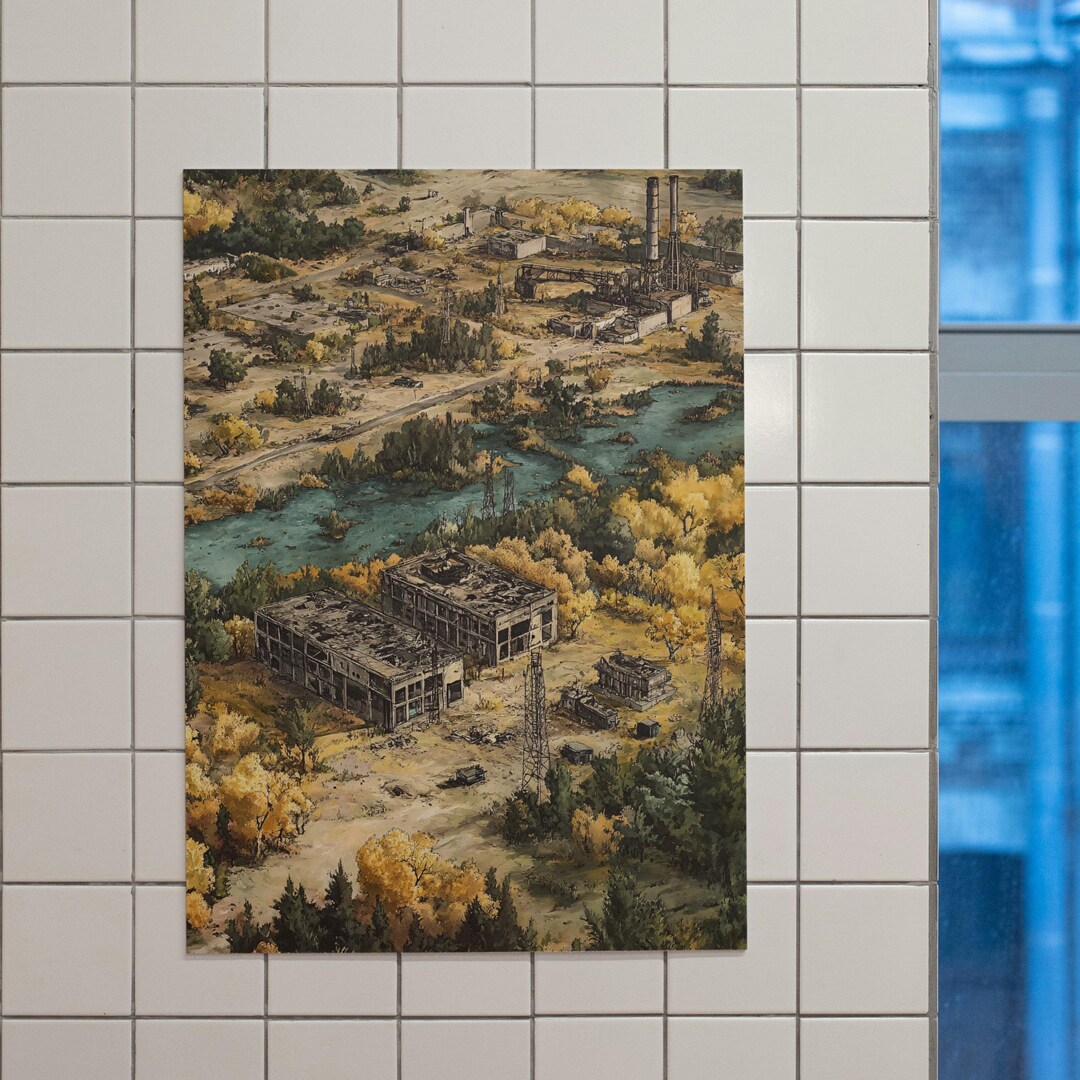 STALKER: Chernobyl Zone Map Vertical Poster, Home Decor Oil Painting ...