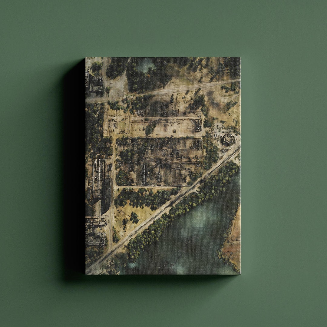 STALKER 2: Chornobyl Zone Map Canvas Art, Wall Decor Abandoned Zone ...
