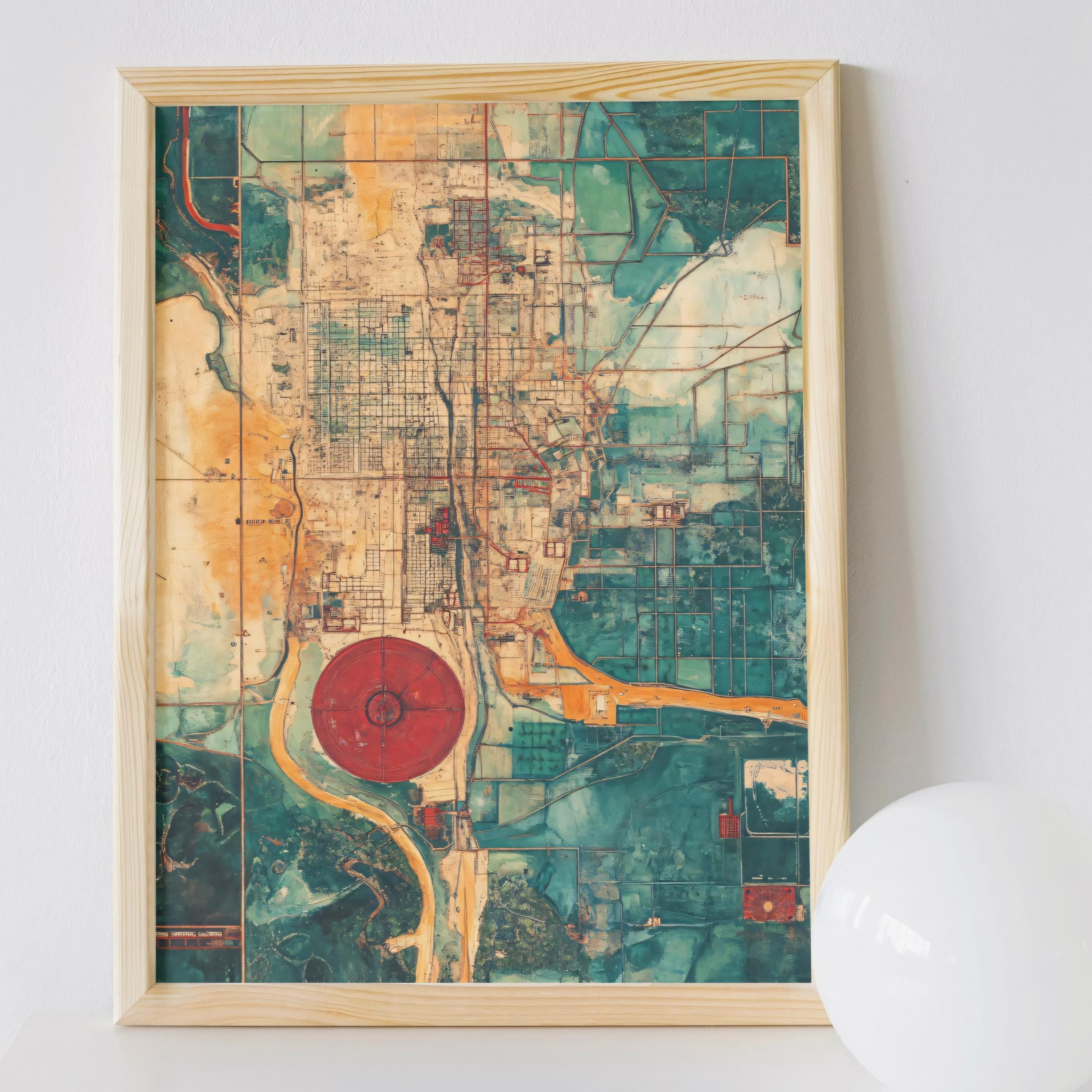 Heart of Chernobyl Zone Map Canvas Art – Stalker Decor Oil Painting ...