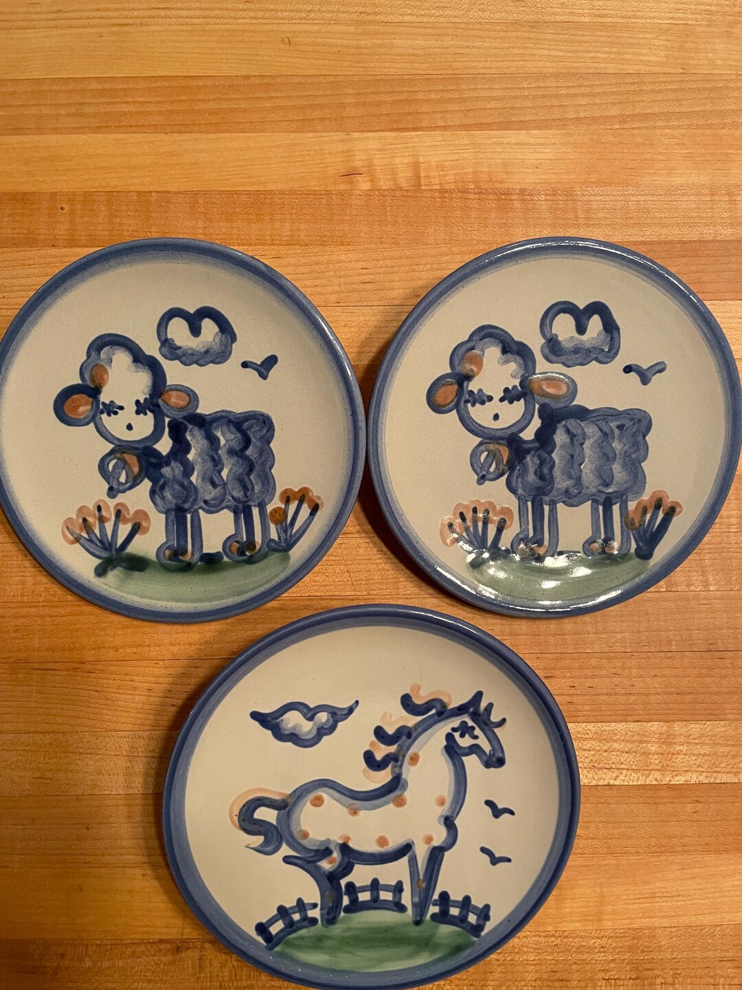 Set of 3M.A. Hadley 6 Ceramic Plates - Etsy