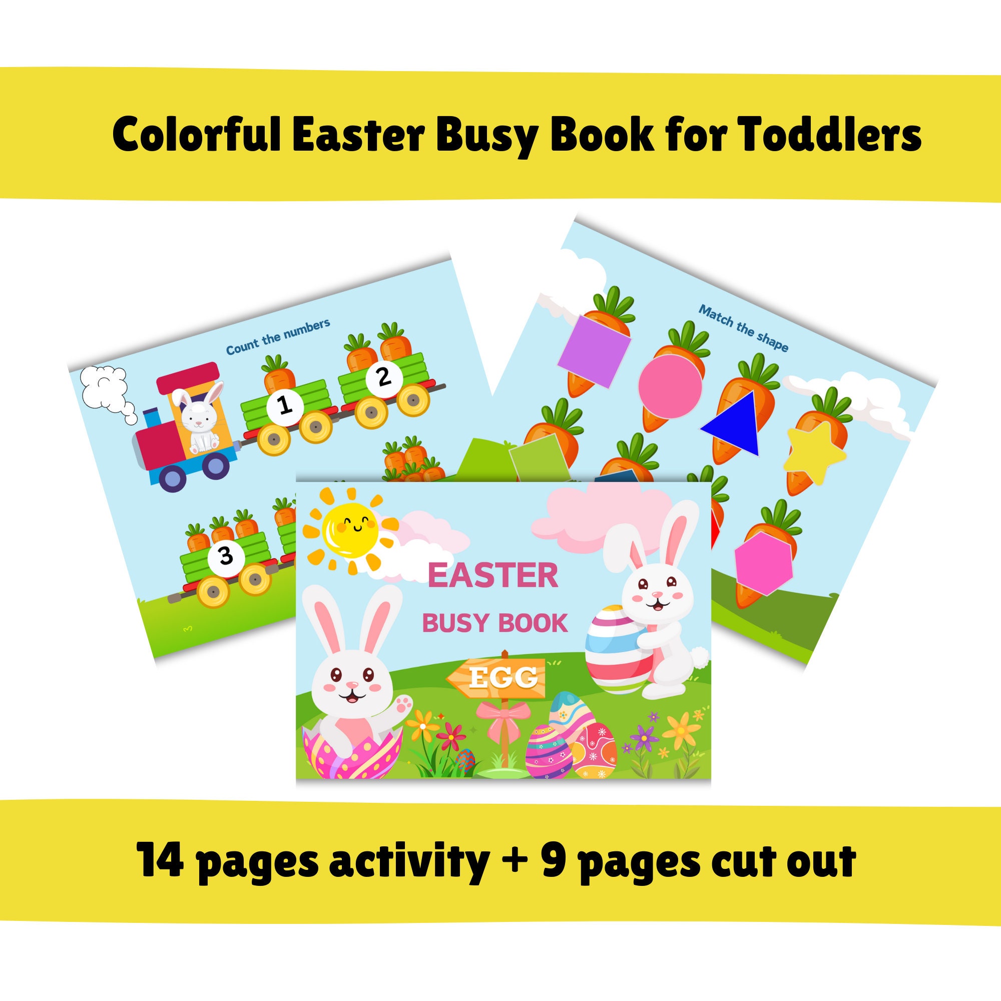 Printable Easter Busy Book Activities for Kids, Quiet Book ...