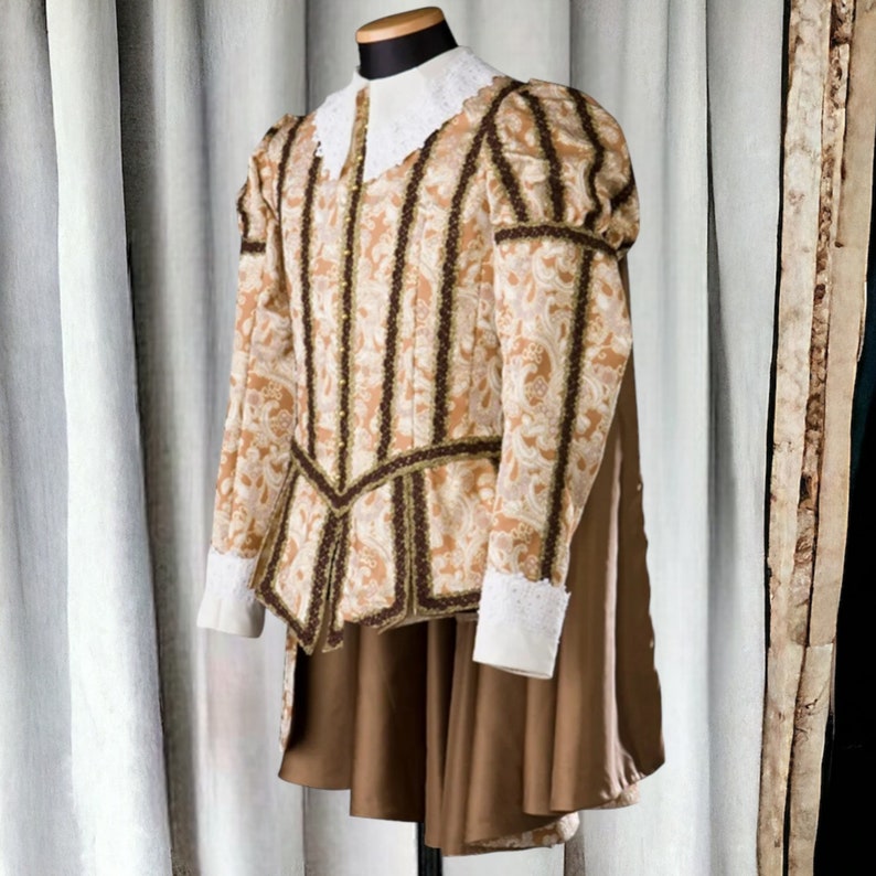 Elizabethan Tudor King Cosplay Costume, Medieval Royalty Nobleman ...