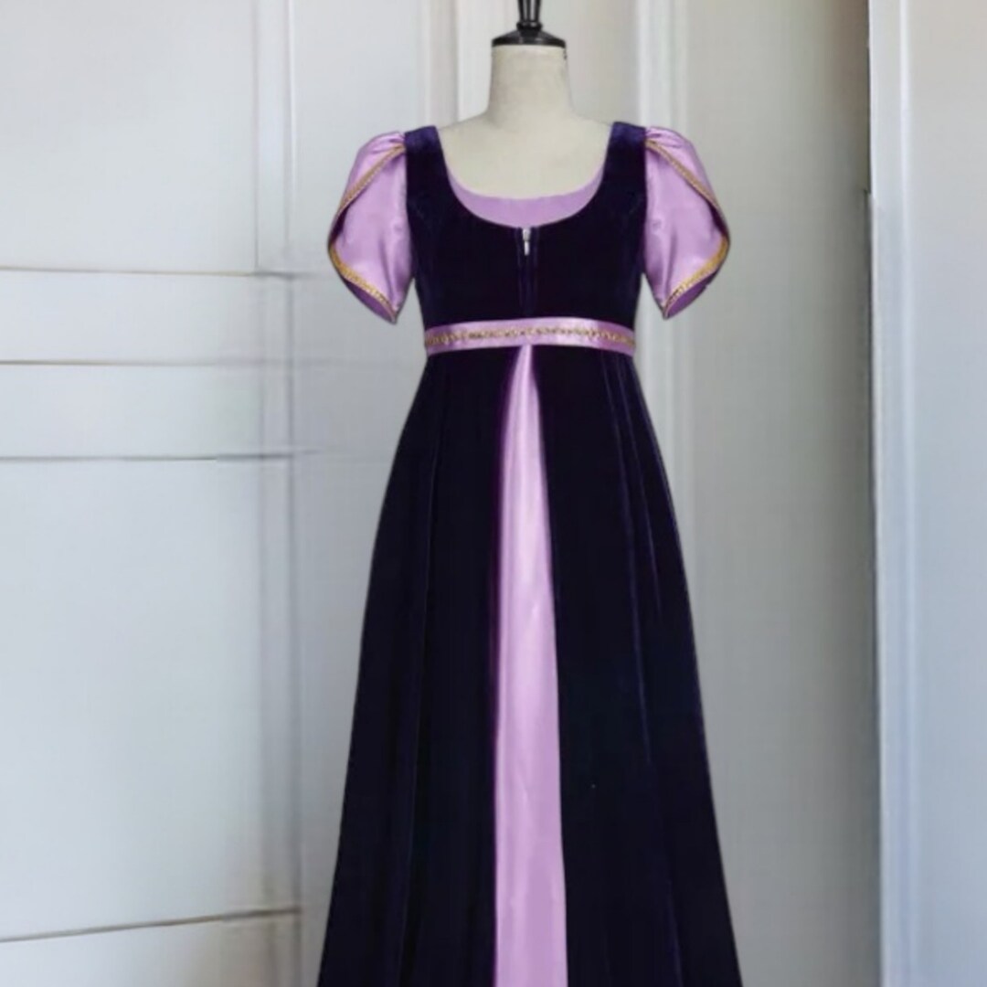 Bridgerton Inspired Regency Ball Gown, Regency Style Tea Party Dress ...